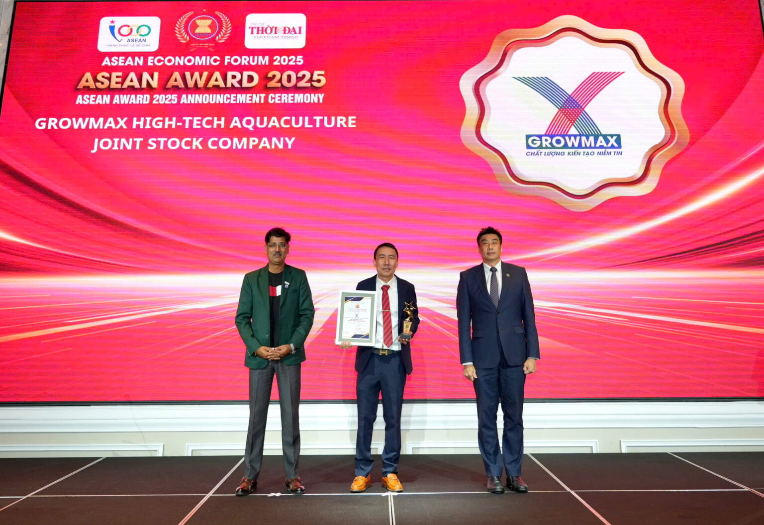 GrowMax được vinh danh Top 10 Thương hiệu hàng đầu ASEAN 2025 - GrowMax ...